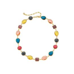 Collier Lady, lila (beere), Halsketten, Damen, Metall, Collier
