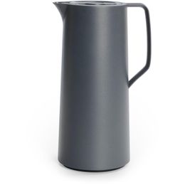 Isolierkanne Emsa "Motiva in modernem Design, 100% auslaufsicher, Made in Germany", grau, B:12,6cm H:28cm, Kunststoff, Kannen, Isolierkanne, Quick-Press-Deckel, Einhandbedienung, ergonomischer Schraubdeckel