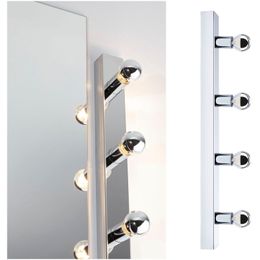 Paulmann Spiegelleuchte "Spiegelleuchte IP44 E14 230V dimmbar", grau (chromfarben), 4, H: 7,5cm, 1 Stk., Leuchten, Ein-/Ausschalter, Spiegelleuchte