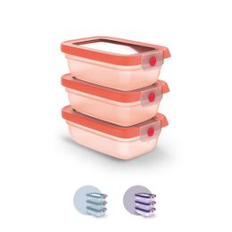 Frischhaltedose Emsa "oneClick", orange, B:11,71cm H:17,63cm L:17,49cm, Polyprophylen (PP), Lebensmittelaufbewahrungsbeh&auml;lter, Frischhaltedose, verschlossen mit nur 1 x Klick, 100% dicht, made in Germany