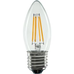 Segula LED-Leuchtmittel "LED Kerze klar", Energieeffizienz: G (A-G), transparent, L:100cm &Oslash;:35cm, Leuchtmittel, dimmbar, E27, Kerze klar, 2700K