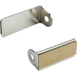 Klebetr&auml;ger Liedeco, silber (edelstahlfarben), Metall, Sichtschutzbefestigungen, Scheibenstange f&uuml;r Alu-Fenster