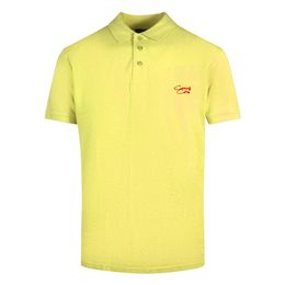 Cavalli Class Signature Logo Gelbes Poloshirt