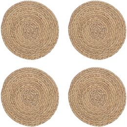 Platzset zeller PRESENT, beige (natur), &Oslash;:38cm, Platzsets, Wasserhyazinthe, &Oslash; 38 cm