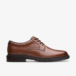 Clarks Burchill Derby Dunkelbraune Lederschuhe