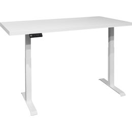 M&auml;usbacher Schreibtisch M&Auml;USBACHER "Big System Office", wei&szlig; (wei&szlig; matt, wei&szlig; matt lack, wei&szlig; matt, wei&szlig; matt lack), B:140cm, Tische, Schreibtisch, Breite 140 cm, elektrisch h&ouml;henverstellbar