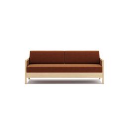 Schlafsofa HESTB&AElig;K "Hestb&aelig;k 168 3-Sitzer, Bettfunktion, Breite 208cm, Komfortsitzh&ouml;he 47cm", rusty orange, B:210cm H:79cm T:81cm, 100% Polyester, Sofas, Schlafsofa, Umklappbar, Querschl&auml;fer, sehr komfortabel, Stauraum