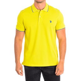 U.S. Polo Assn. KORY Kurzarm-Polo mit Kontrast-Reverskragen 64782 Mann