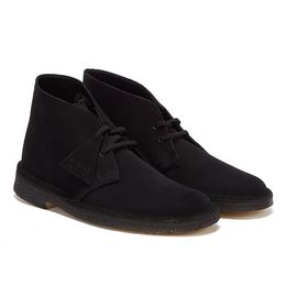 Clarks Originals Desert Wildleder Herren Schwarz Stiefel