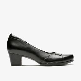 Clarks Rosalyn Belle Schwarze Leder Schuhe