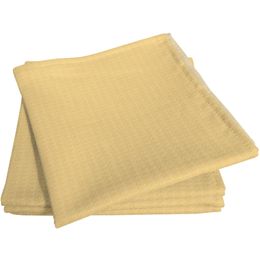 Stoffserviette Adam "Uni Light Collection" Gr. 1, gelb (dunkelgelb), B:30cm L:30cm, Obermaterial: 73% Leinen, 27% Baumwolle, Servietten