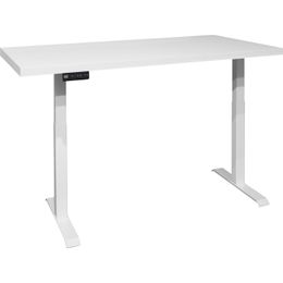 M&auml;usbacher Schreibtisch M&Auml;USBACHER "Big System Office", wei&szlig; (wei&szlig; matt, wei&szlig; matt lack, wei&szlig; matt, wei&szlig; matt lack), B:160cm, Tische, Schreibtisch, Breite 160 cm, elektrisch h&ouml;henverstellbar