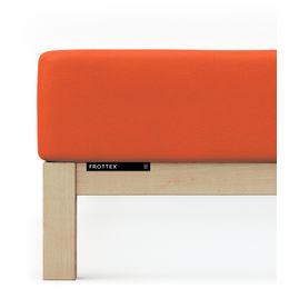 Bettlaken Schlafgut "Frottex Spannbettlaken", rot (rot mid), L:200cm, Frottee, Obermaterial: 75% Baumwolle, 25% Polyester, Bettlaken, Bettlaken, MADE IN GREEN by OEKO-TEX
