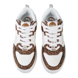 Trainingsschuh Buffalo "Buffalo Rse V2 - Vegansuede/ Nappa", Damen, Gr. 37, wei&szlig;, braun leo, Kunstfaser, unifarben, Schuhe