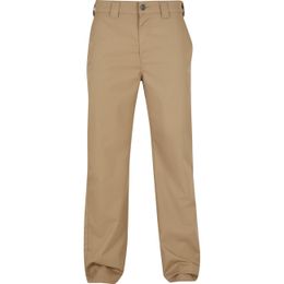 Stoffhose Urban Classics "Urban Classics Herren Classic Workwear Pants", Herren, Gr. 28, Normalgr&ouml;&szlig;en, unionbeige, 65% Baumwolle, 35% Polyester, unifarben, loose fit, Hosen Stoffhose