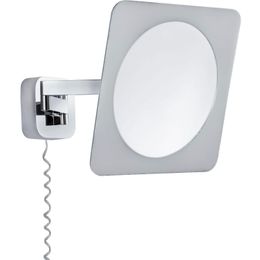 Paulmann LED Wandleuchte "Kosmetikspiegel Bela LED IP44 5,7W Chrom, Wei&szlig;, Spiegel, Metall", wei&szlig; (chromfarben, wei&szlig;), 1, H: 23cm, 1 Stk., Leuchten, Kosmetikspiegel Bela LED IP44 5,7W Chrom, Wei&szlig;, Spiegel, Metall, LED Wandleuchte