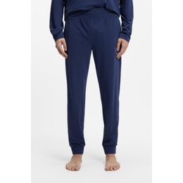 Sweatpants HUGO UNDERWEAR "Laze Pants CW", Damen, Gr. L (52), N-Gr, dunkelblau 409, Jersey, Obermaterial: 95% Baumwolle, 5% Elasthan, Basic, regular fit lang, Hosen, mit angesetztem Bund