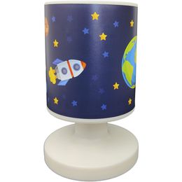 Niermann LED Tischleuchte "Akku-Tischleuchte Weltall, Kinderlampe", bunt (wei&szlig;,multico), 1, &Oslash; 13cm H: 20,5cm, 1 Stk., Leuchten, 1 x LED 1,5W, Kinderzimmer, LED Tischleuchte