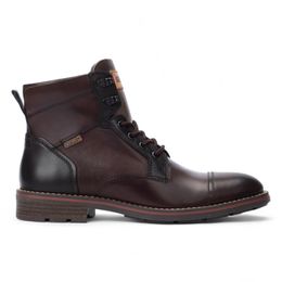Pikolinos Olmo Herren-Stiefeletten aus braunem Leder mit Rei&szlig;verschluss und Schn&uuml;rung &ndash; York