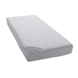 Bettlaken Estella "Feinjersey", grau (platinfarben), L:200cm, Jersey, Obermaterial: 100% Baumwolle, Bettlaken, Bettlaken, Rundumgummi