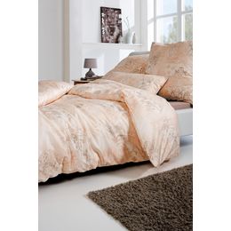Bettw&auml;sche Estella "Gregorio in Gr. 135x200 oder 155x220 cm", beige (sand), B/L: 155cm x 220cm, 1 Stk., 1 Stk., Jersey, B/L: 80cm x 80cm, 2 Stk., Jersey, Obermaterial: 100% Baumwolle, Bettw&auml;sche, Bettw&auml;sche, elegante Bettw&auml;sche aus Baumwolle, Bettw&auml;sche mit Rei&szlig;verschluss