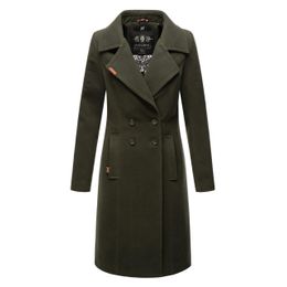 Navahoo Damen Trenchcoat Wooly &ndash; Premium Wintermantel mit Eleganter Passform