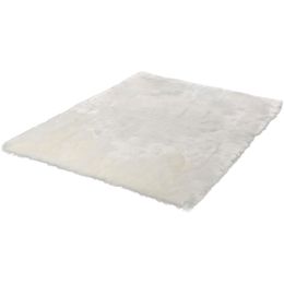 Fellteppich Obsession "My Samba 495", beige (elfenbeinfarben), B:160cm H:40mm L:160cm, Kunstfaser, Teppiche, Fellteppich, Kunstfell, handgetuftet, changierende Farben, Hochflor, kuschelig