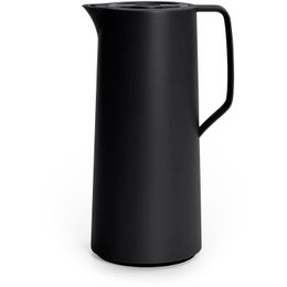 Isolierkanne Emsa "Motiva in modernem Design, 100% auslaufsicher, Made in Germany", schwarz, B:12,6cm H:28cm, Kunststoff, Kannen, Isolierkanne, Quick-Press-Deckel, Einhandbedienung, ergonomischer Schraubdeckel