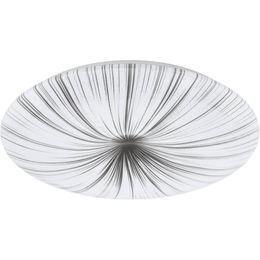 Eglo Deckenleuchte "Nieves Deckenlampe, Flurlampe Metall und Kunststoff, Kristalleffekt", wei&szlig;, 8, &Oslash; 51cm H: 7cm, 1 Stk., Leuchten, Wand-/Deckenleuchte - H7 x &Oslash;51 cm - wei&szlig; - 8X4,4W inkl., Deckenleuchte