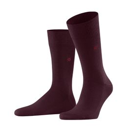Socken Burlington "Leeds", Herren, Gr. 40-46, claret, Baumwollmischung, unifarben, Socken Socken, mit Merinowolle, feuchtigkeitsregulierend, atmungsaktiv