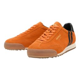 Patrick - "Dijon" Sneaker f&uuml;r Herren, Wildleder (Orange/Schwarz)
