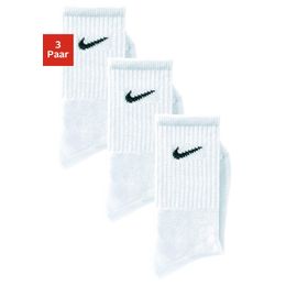 Sportsocken Nike, Damen, Gr. S (34/37), wei&szlig;, Baumwolle, Elasthan, Polyamid, elastisch, Socken Sportsocken, mit Frottee