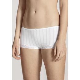 Panty Calida "Etude Toujours", Damen, Gr. L (48/50), wei&szlig;, Obermaterial: 95% Baumwolle, 5% Elasthan, unifarben, normal, Unterhosen Panty, Jacquard-Optik, Low-Cut, feminin, elastisch, bequem, pillingarm