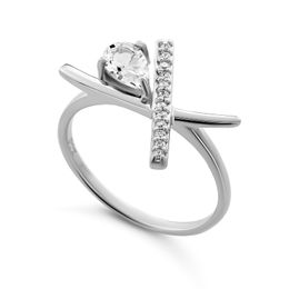 Orphelia 'Charlotte' Damen-Ring aus 925er Sterlingsilber &ndash; Silber ZR-7580/W