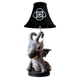 LED Tischleuchte "Black Dragon", grau (anthrazit, schwarz, wei&szlig;), 1, &Oslash; 26cm H: 58cm, 1 Stk., HAPPY LAMPS FOR SMILING EYES, Leuchten, Hochwertig, Einzigartig, Zertifiziert, LED Tischleuchte
