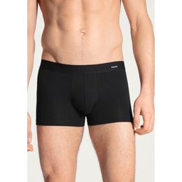 Boxershorts Calida "Cotton Code", Herren, Gr. L (52/54), schwarz, Single Jersey, Obermaterial: 95% Baumwolle, 5% Elasthan, unifarben, normal, Unterhosen, Komfortbund, Baumwoll-Mix, elastisch, ohne Eingriff