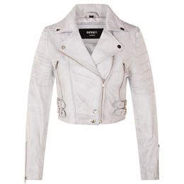 Damen Brando Kurze Lederjacke-Longtown