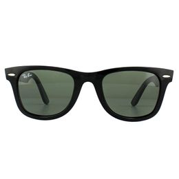 Ray-Ban Lunettes De Soleil Wayfarer Facilit&eacute; RB4340 601 Noir Vert G-15