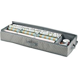 Aufbewahrungsbox zeller PRESENT, grau, Ma&szlig;e(B/T/H):(90/12/30), Polyester, Aufbewahrungsboxen, Aufbewahrungsbox, (Geschenkpapier-Organzier), aus Polyester