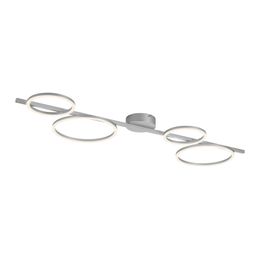 JUST LIGHT Deckenleuchte "MINI RITUS", silber, 1, &Oslash; 0cm H: 7cm, 1 Stk., Leuchten, LED, dimmbar, Switchmo, Memory, nach Trennung vom Netz, Deckenleuchte