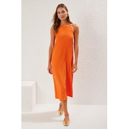 Schlichtes, &auml;rmelloses, figurbetontes Midi-Kleid f&uuml;r Damen
