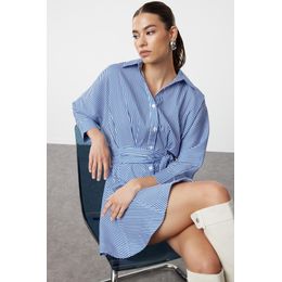 Gestreiftes Mini-Kleid f&uuml;r Damen, lang, l&auml;ssig/alltagstauglich