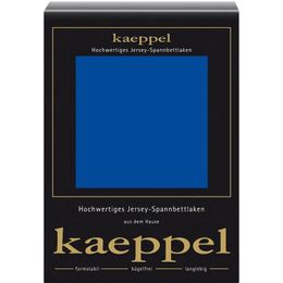 Spannbettlaken Kaeppel "Single Jersey Mako Elasthan", blau (royal), L:200cm, Jersey-Elasthan, Obermaterial: 97% Baumwolle, 3% Elasthan, Bettlaken, Spannbettlaken, aus 97% Baumwolle und 3% Elasthan