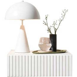 Nachtkommode Schlafkontor "Taboni Nachttisch, Nachtkonsole mit Push-to-open", wei&szlig;, B:42cm H:14cm T:30cm, Melamin, Sideboards, Wandmontage