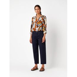 Stoffhose Toni "LIV BARREL", Damen, Gr. 36, N-Gr, dunkelblau, Web, Obermaterial: 97% Baumwolle, 3% Elasthan, unifarben, regular fit 7/8-L&auml;nge, Hosen Stoffhose, mit Stretch