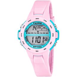 Chronograph Calypso Watches "Junior Collection", rosa, Armbanduhren, Kinder, Chronograph, Kinderuhr,Damenuhr,Quarzuhr,Armbanduhr,Digitaluhr, bis 10 bar wasserd.