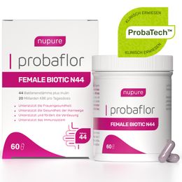 nupure Probaflor Female Biotic N44 - unterst&uuml;tzt Darm-Hormon-Verbindung und Frauengesundheit , f&ouml;rdert die Verdauung - 60 Kapseln