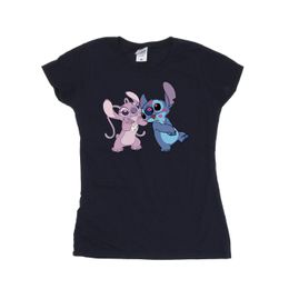 Disney - "Lilo & Stitch Kisses" T-Shirt f&uuml;r Damen (Marineblau)
