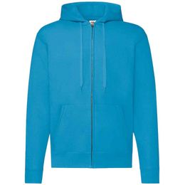 Fruit of the Loom - "Classic" Hoodie mit durchgehendem Rei&szlig;verschluss f&uuml;r Herren/Damen Unisex (Azure Blau)