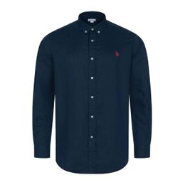 U.S. Polo Assn. Herren Leinenhemd aus Leinen-Baumwollmix